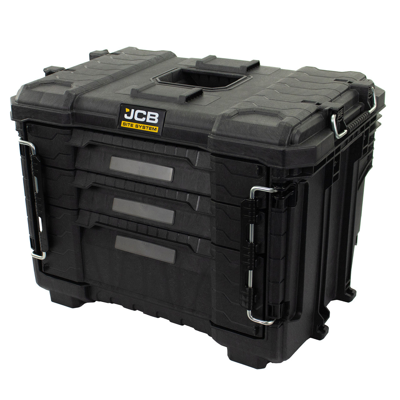 JCB 3 Drawer Site System, 20kg Load, 26.4L Capacity Tool Storage Box ...